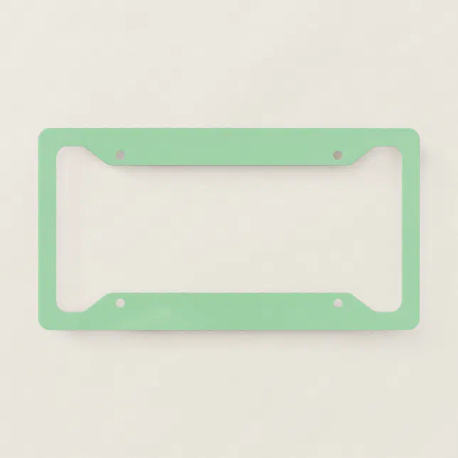 Solid Color Mint Green License Plate Frame | Zazzle