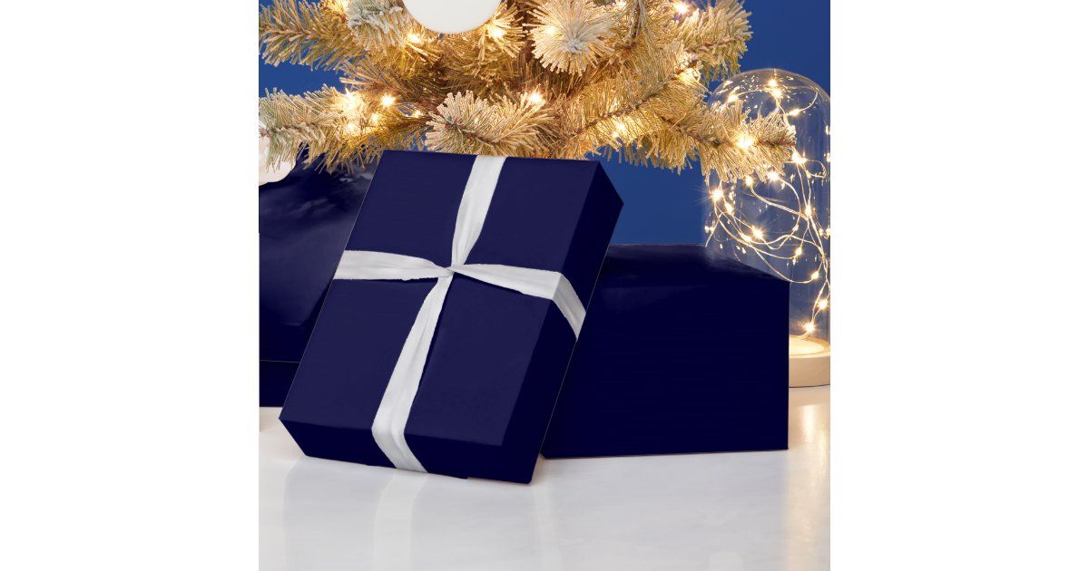 Solid Color: Navy Blue Wrapping Paper | Zazzle
