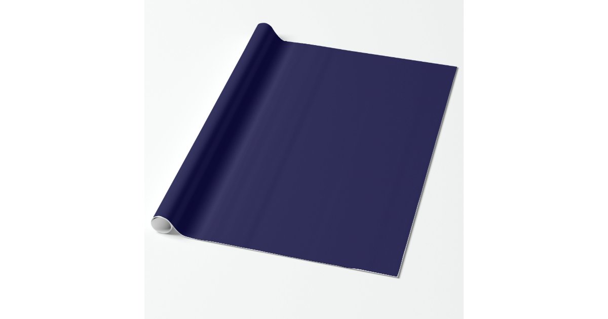 Solid Color: Navy Blue Wrapping Paper | Zazzle.com