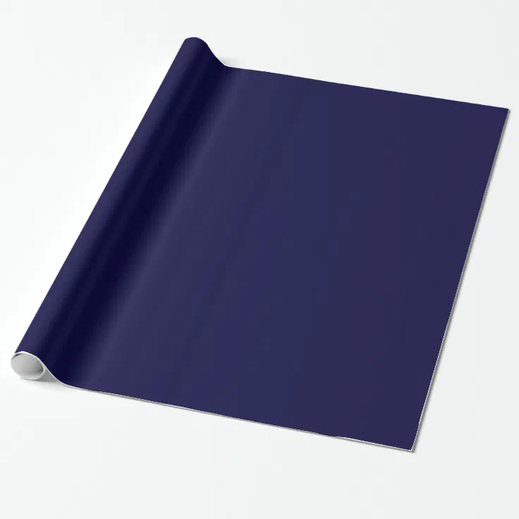 Solid Color: Navy Blue Wrapping Paper | Zazzle