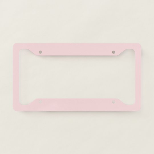 Solid Color Pale Pink License Plate Frame | Zazzle.com