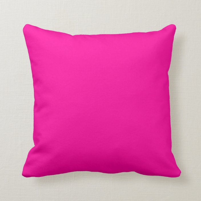Solid Color Pink pillow | Zazzle.com