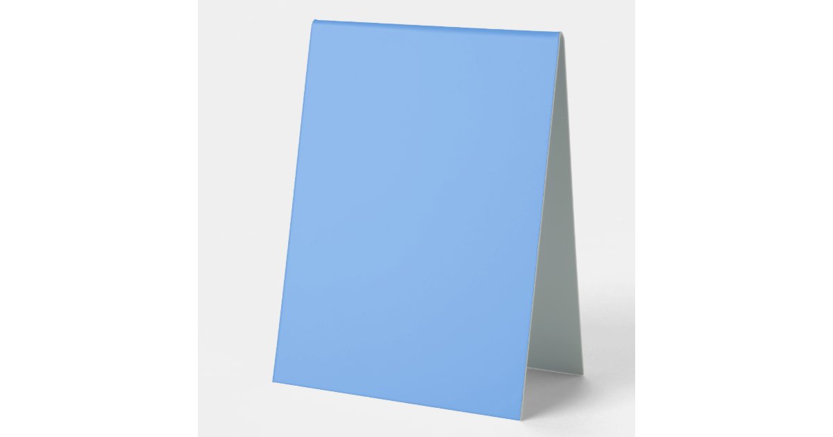 Solid color plain aero sky blue table tent | Zazzle