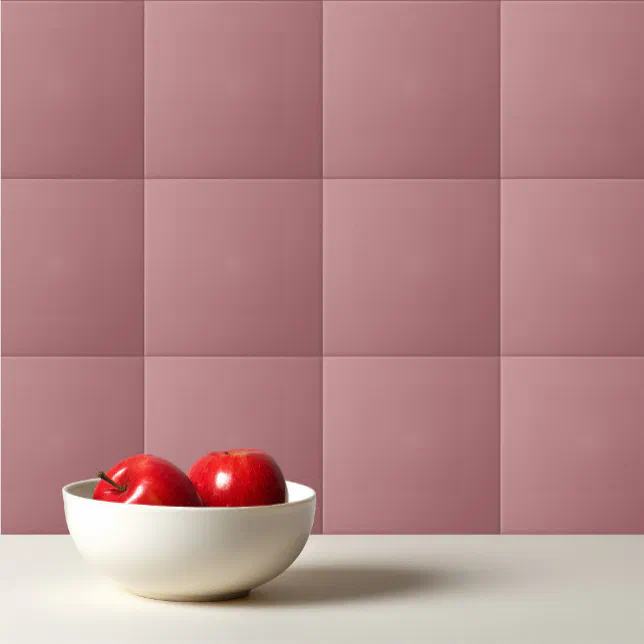 Solid color plain Dusty Rose Ceramic Tile | Zazzle