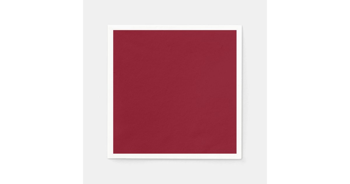 Solid color plain Garnet Red Napkins | Zazzle