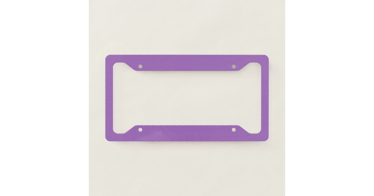 Solid color plain iris soft purple license plate frame | Zazzle