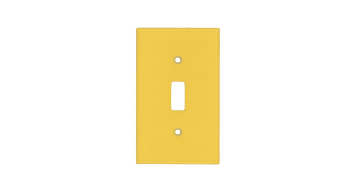 Solid color plain Marigold Yellow Light Switch Cover | Zazzle