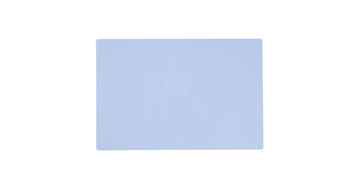 Solid color plain periwinkle light blue placemat | Zazzle