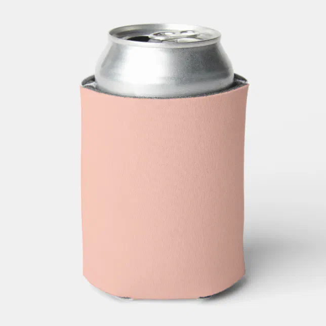 Solid color plain simple delicate Tropical Peach Can Cooler | Zazzle