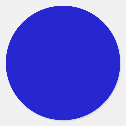 Solid Color Round Stickers, Royal Blue Round Sticker | Zazzle