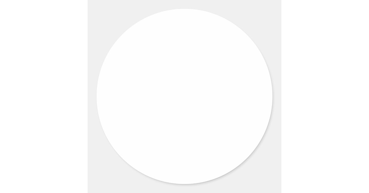 Solid Color Round Stickers, White Classic Round Sticker | Zazzle