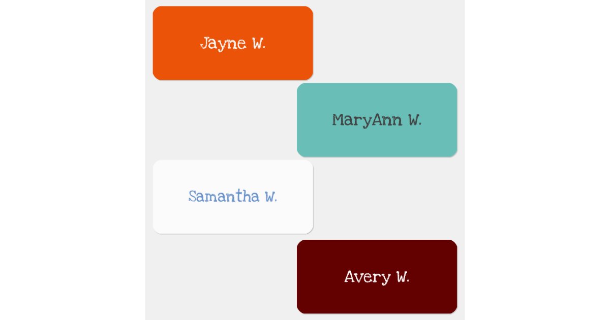 Solid Color Unisex Kid's ID Clothing Labels | Zazzle