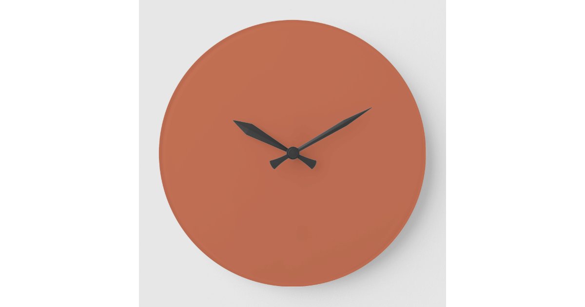 Solid Color Wall Clock - Terracotta Tile | Zazzle