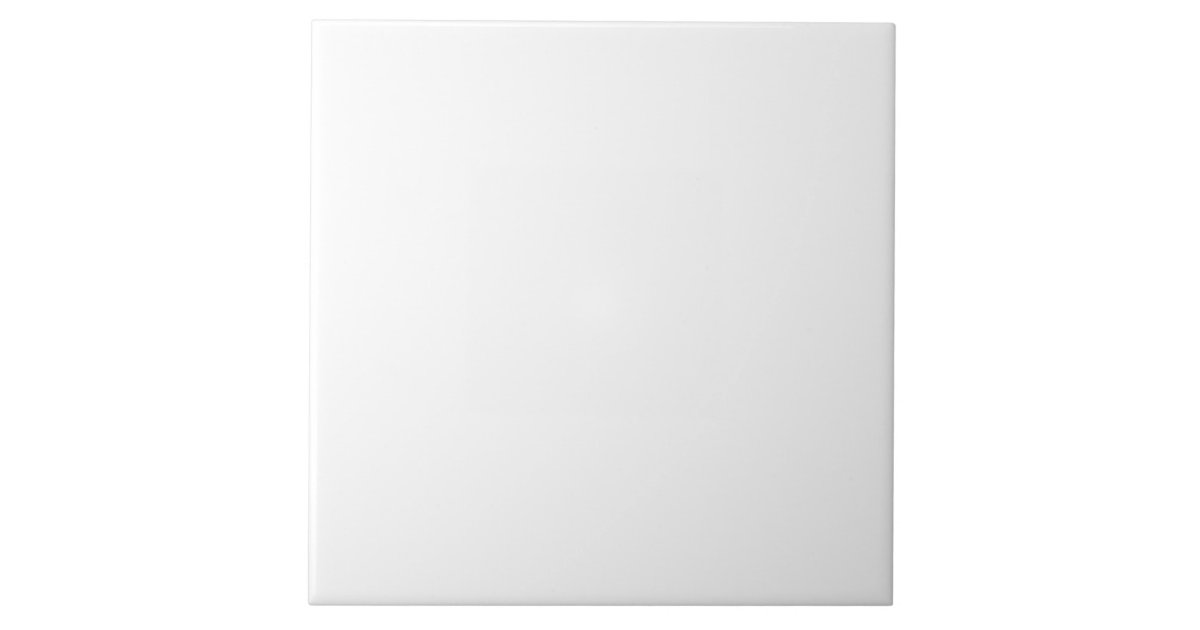 Solid Color White FFFFFF Ceramic Tile | Zazzle