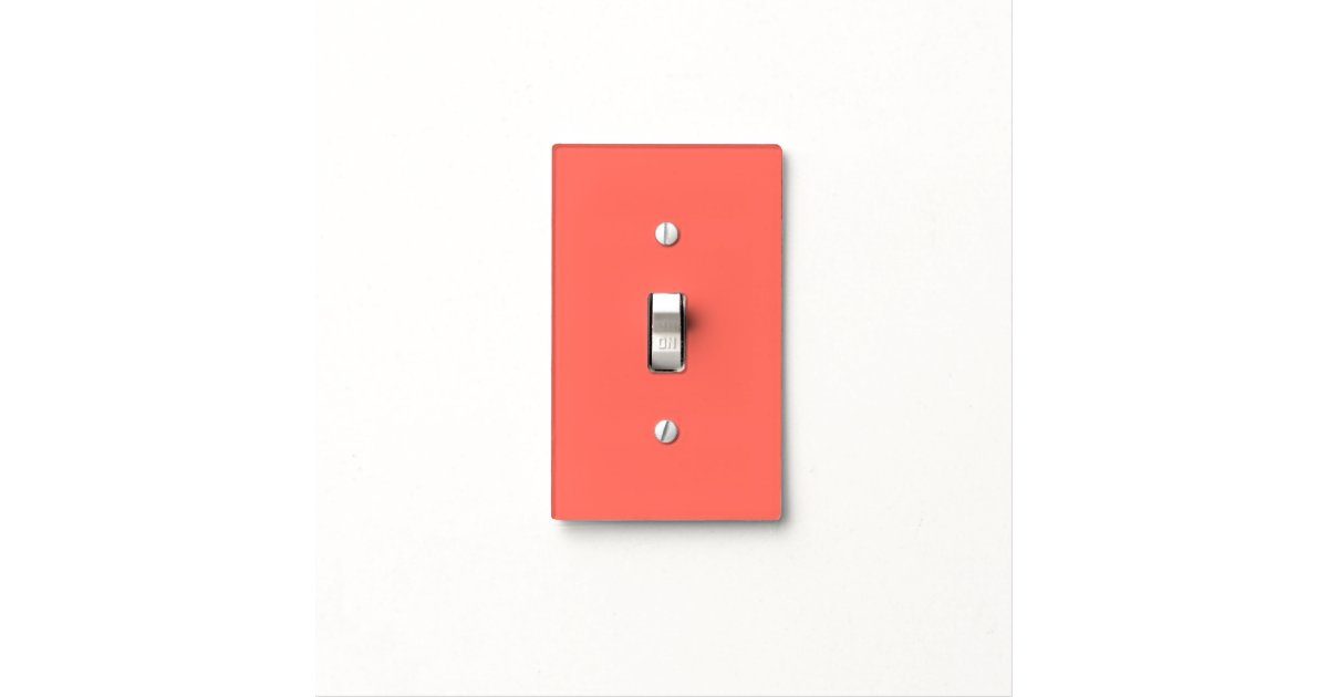 Solid Coral Light Switch Cover | Zazzle