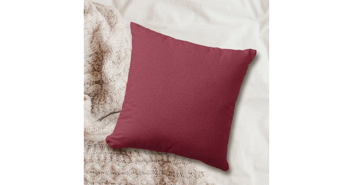 Solid Cranberry Throw Pillow | Zazzle