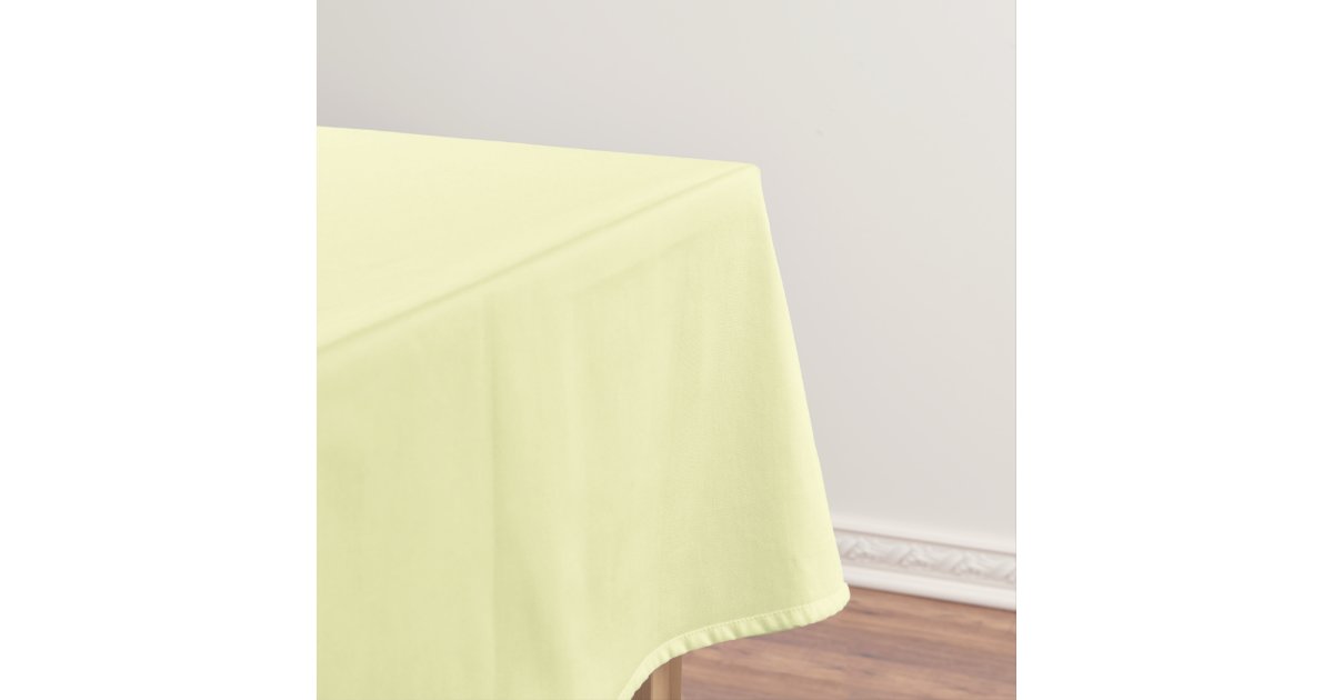 Solid creamy pale yellow tablecloth | Zazzle