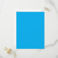 Solid Cyan Blue Background | Summer Minimal Style Invitation Postcard ...