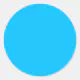 Solid Deep Sky Blue Modern Stylish Classic Round Sticker | Zazzle