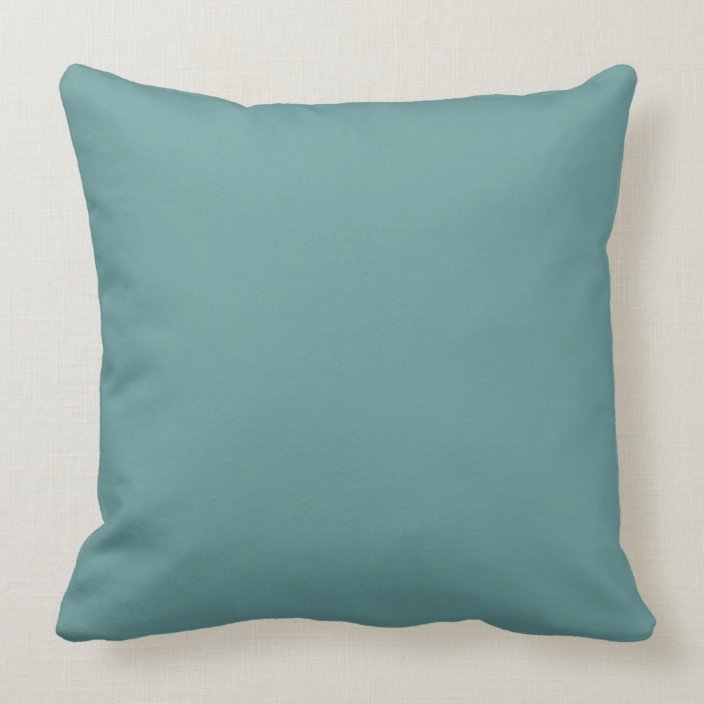 Solid Desaturated cyan Background Throw Pillow | Zazzle.com