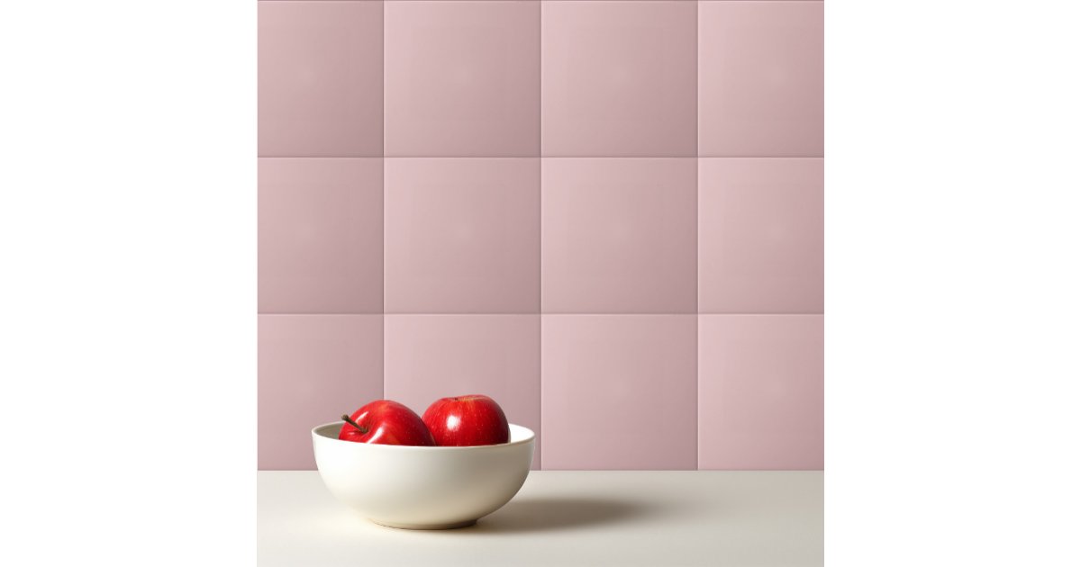 Solid dusty pink ceramic tile | Zazzle