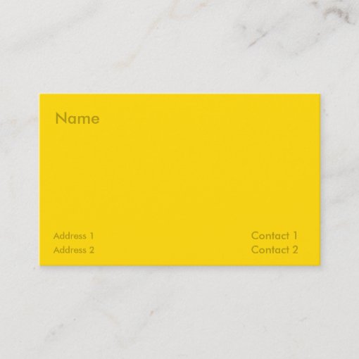 solid gold color business card | Zazzle