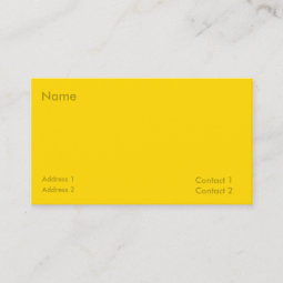 solid gold color - modern business card | Zazzle