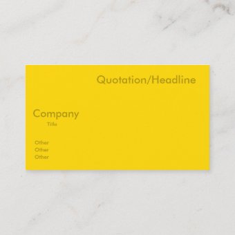 solid gold color - modern business card | Zazzle