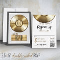 Solid Gold Vinyl Record Plaque Wedding Invite RSVP | Zazzle