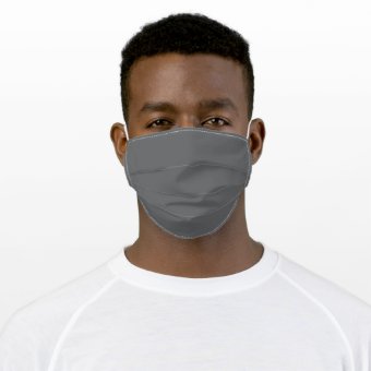 Solid Gray Color Adult Cloth Face Mask | Zazzle