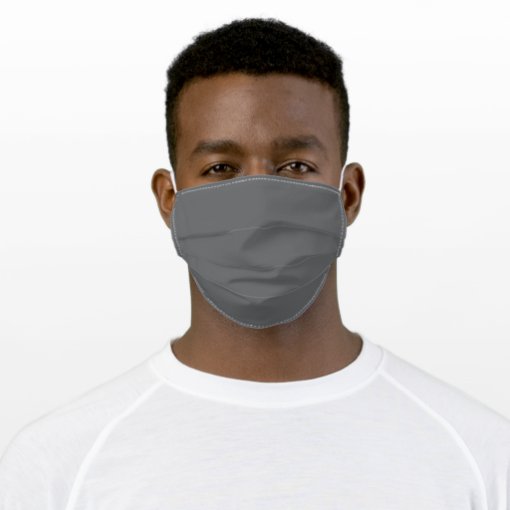 Solid Gray Color Adult Cloth Face Mask | Zazzle