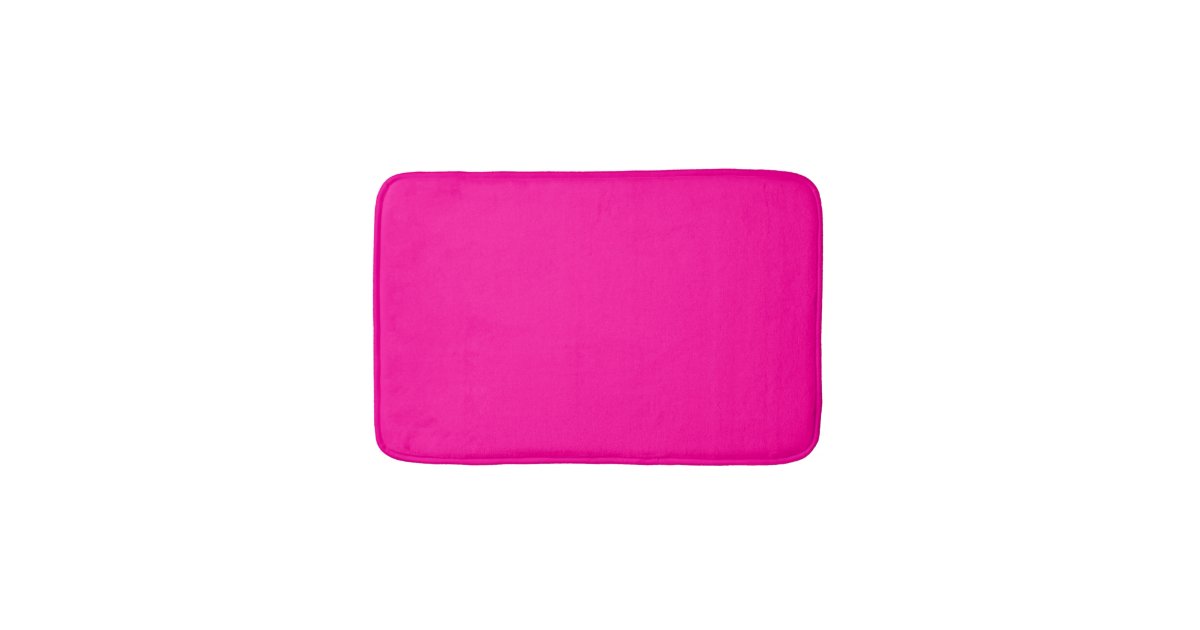 Solid Hot Pink Bathroom Mat | Zazzle