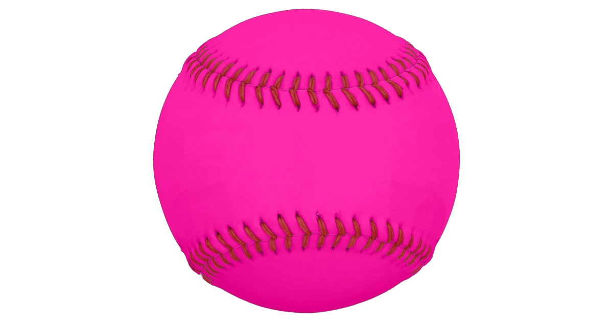 Solid Hot Pink Softball | Zazzle