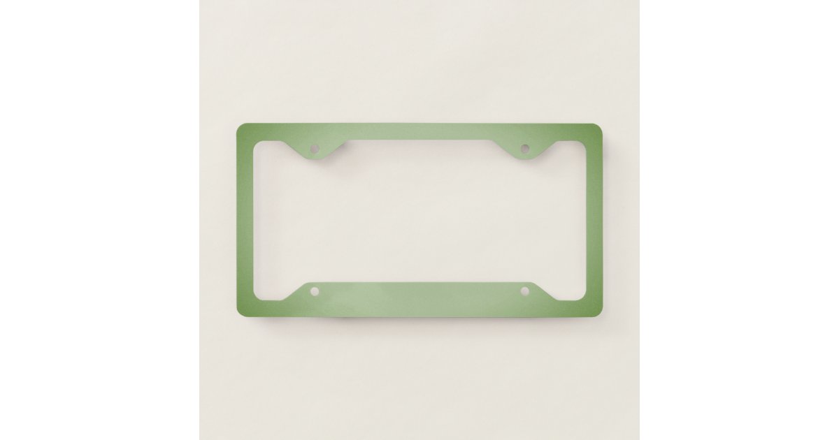 Solid Jade Green Celadon License Plate Frame | Zazzle