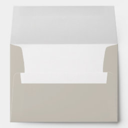 Solid Light Taupe Wedding 5x7 Envelope | Zazzle