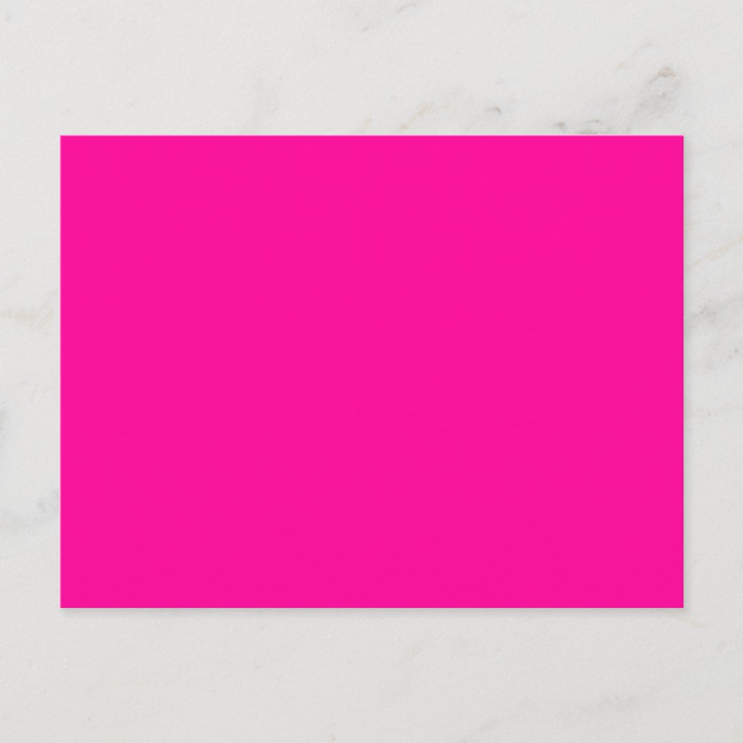 Solid Magenta Background Web Color FF0099 Postcard | Zazzle