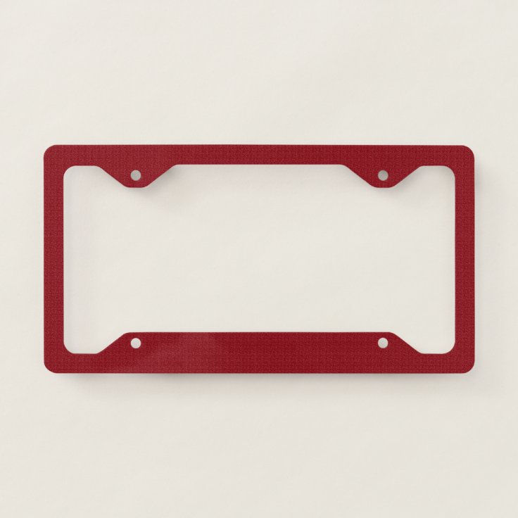 Solid Maroon Shimmer License Plate Frame | Zazzle