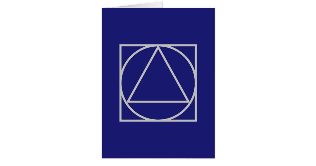 Solid Midnight Blue Square Circle Triangle Shapes Card | Zazzle