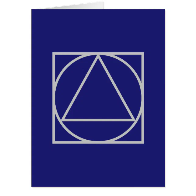 Solid Midnight Blue Square Circle Triangle Shapes Card | Zazzle