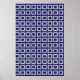 Solid Midnight Blue Square Shapes Poster | Zazzle