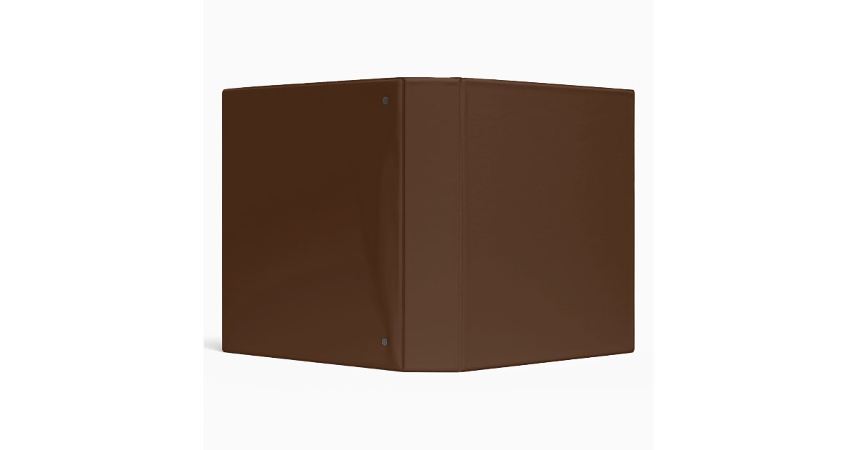 Solid Milk Chocolate Brown Classic 3 Ring Binder | Zazzle