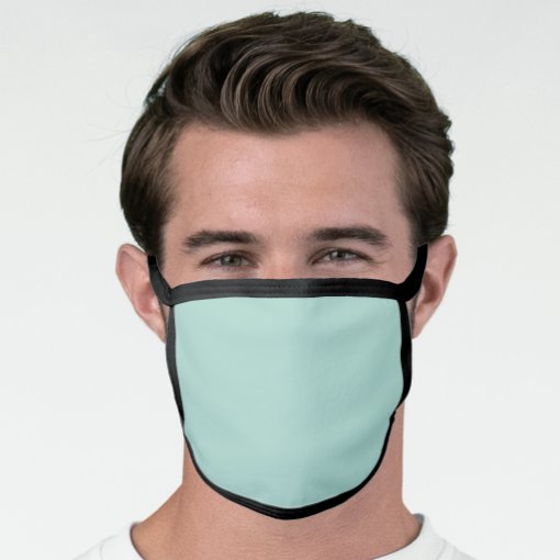 Solid Mint Green Color Face Mask | Zazzle