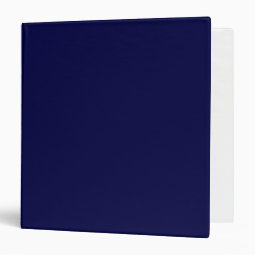 Solid Navy Blue 3 Ring Binder | Zazzle