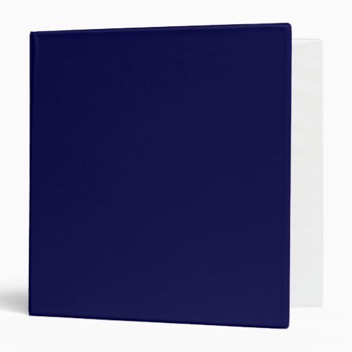 Solid Navy Blue 3 Ring Binder | Zazzle