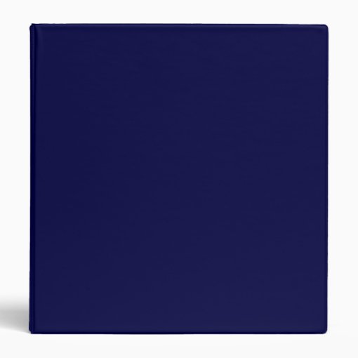 Solid Navy Blue 3 Ring Binder | Zazzle