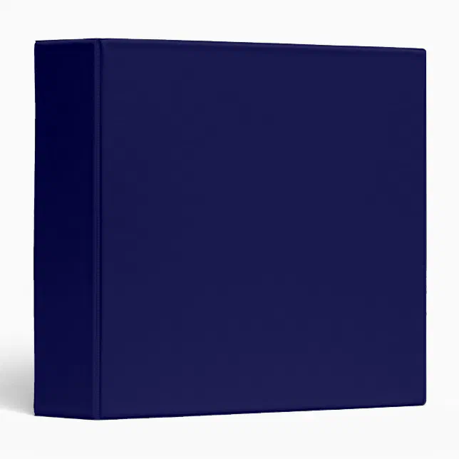 Solid Navy Blue 3 Ring Binder | Zazzle