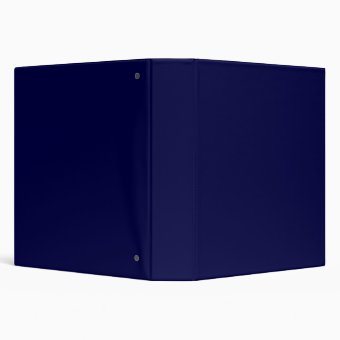 Solid Navy Blue 3 Ring Binder | Zazzle