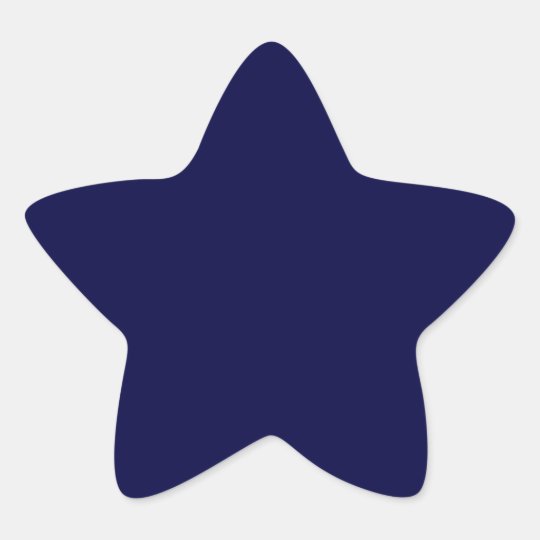 Solid Navy Blue Star Sticker | Zazzle.com
