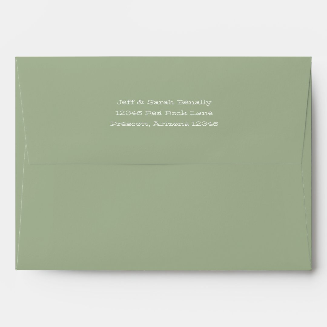 Solid Olive Green Envelope | Zazzle