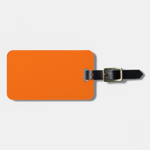 Solid Orange Luggage Tag | Zazzle